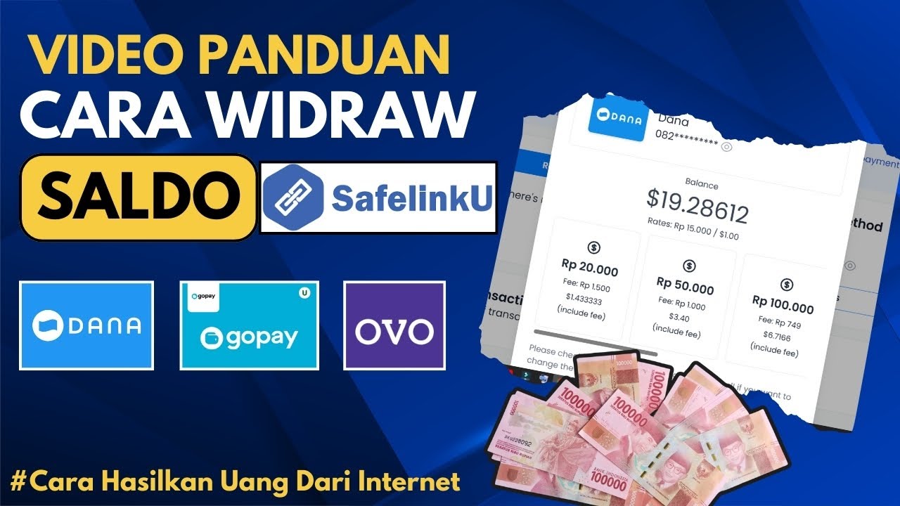 Cara WIDRAW Saldo Safelinku || Panduan Cara Menghasilkan UAng Dari ...