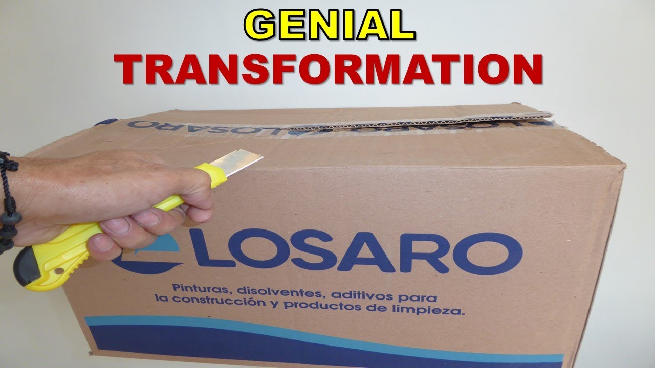 MIRA lo que hace con esta CAJA CARTON!!! TRANSFORMAR cajas de cartones ...