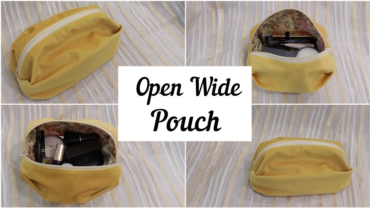 Open Wide Zipper Pouch Tutorial, Multipurpose Zipper Pouch - YouTube