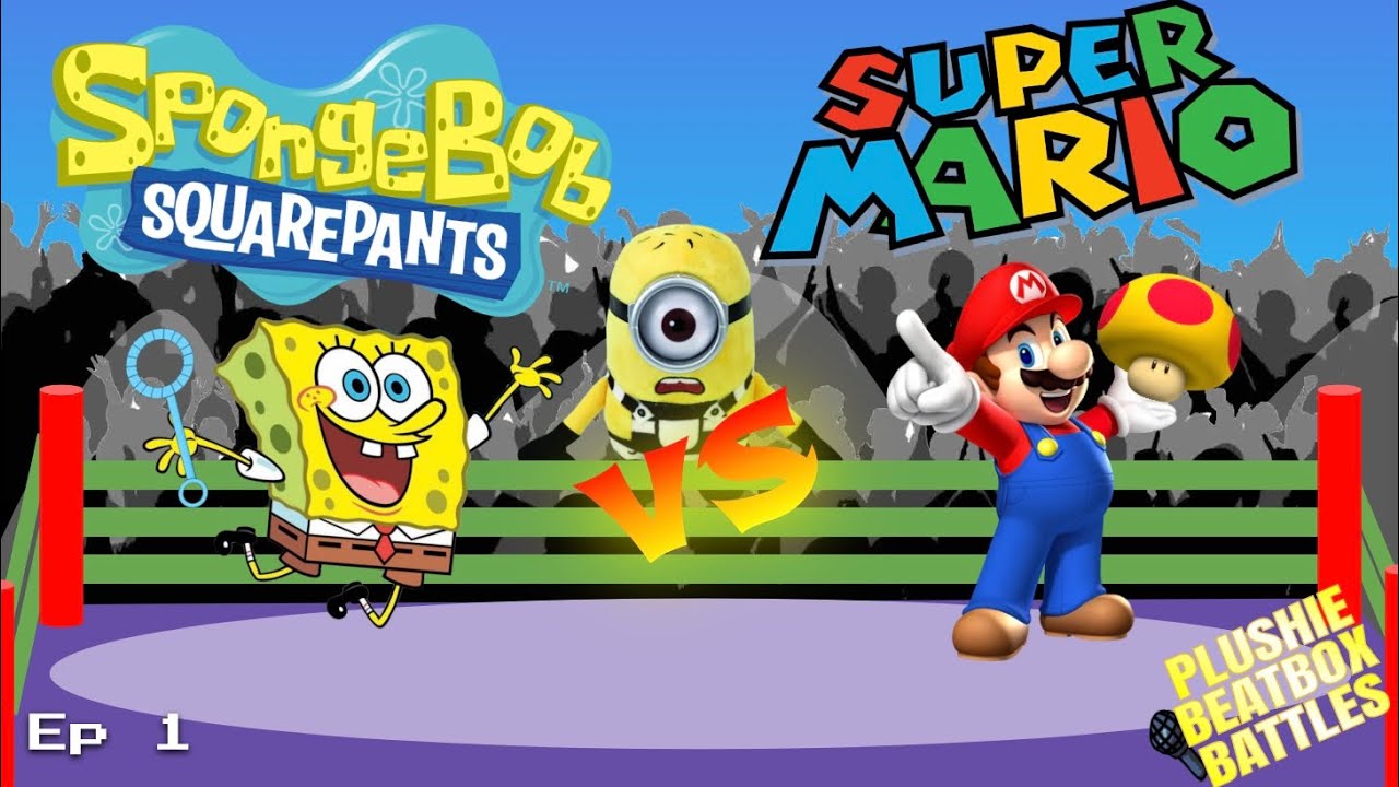 Plushie Beatbox Battles E1 S1 SpongeBob Vs Mario (Shoutout to Verbalase ...