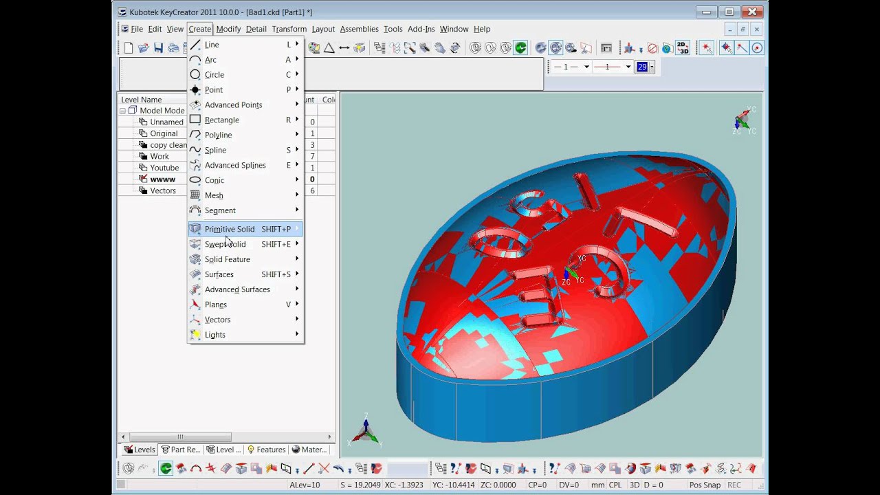 Cleaning CAD using Keycreator : Part 3 - YouTube
