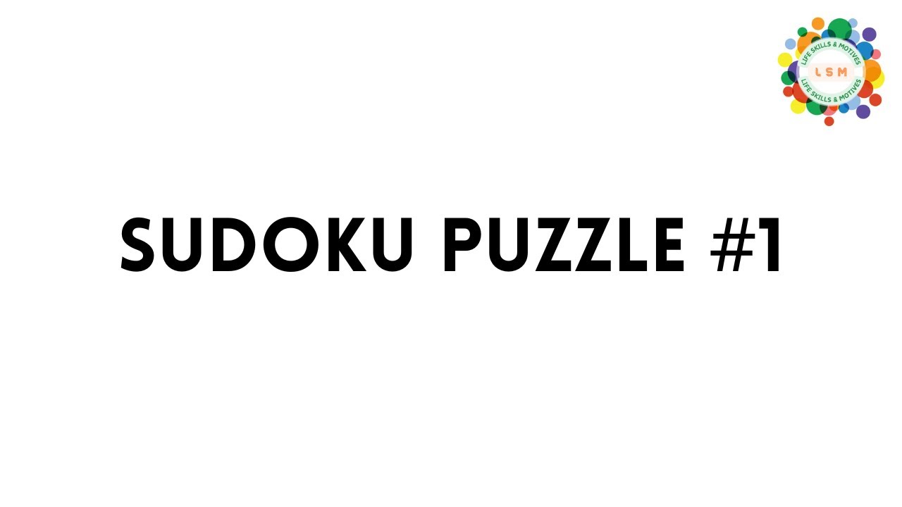 Solving Sudoku Puzzles - YouTube