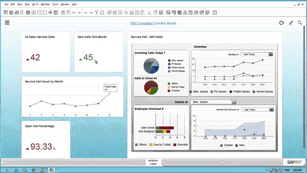 SAP Business One Service Module Demonstration - YouTube