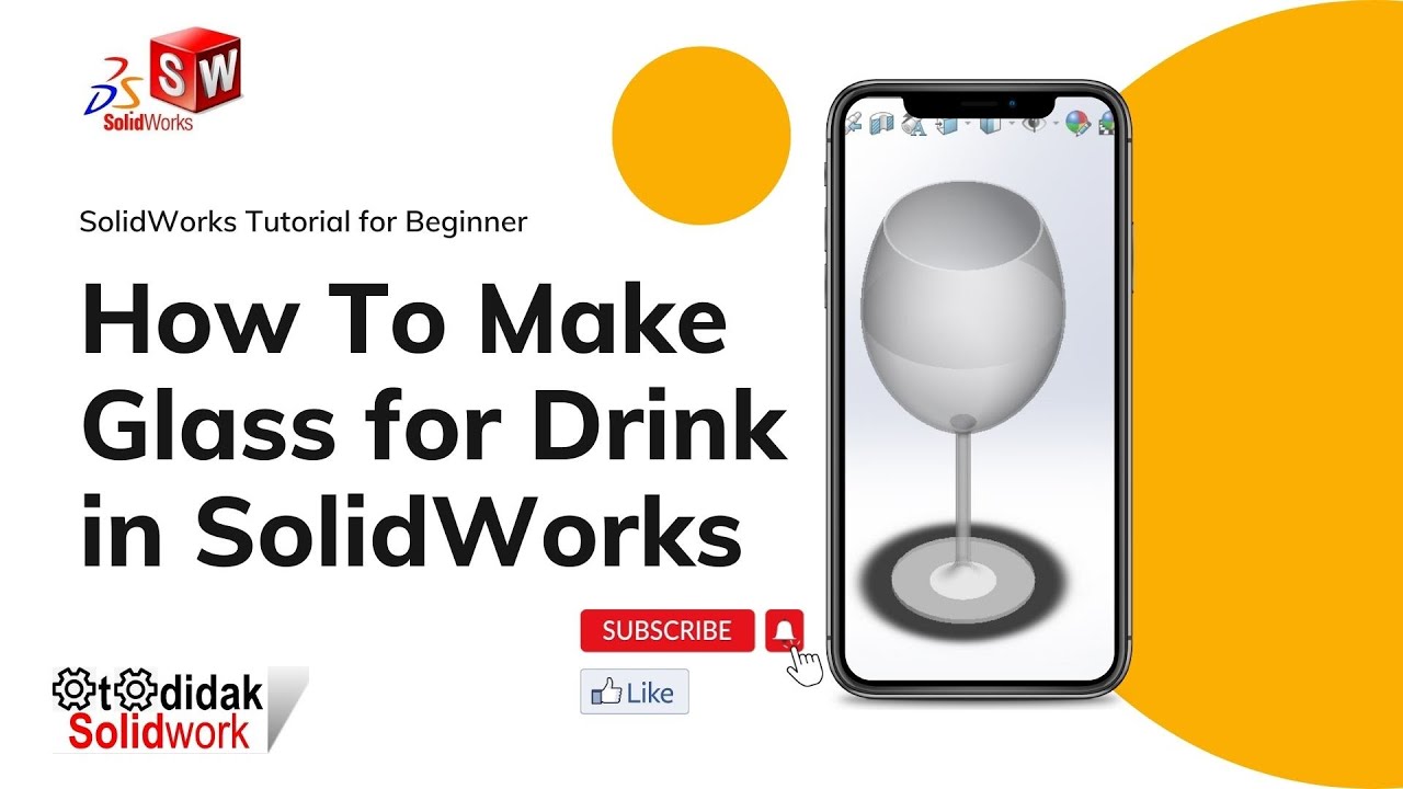 SolidWorks Tutorial for Beginners || How To Make Glass for Drink in ...