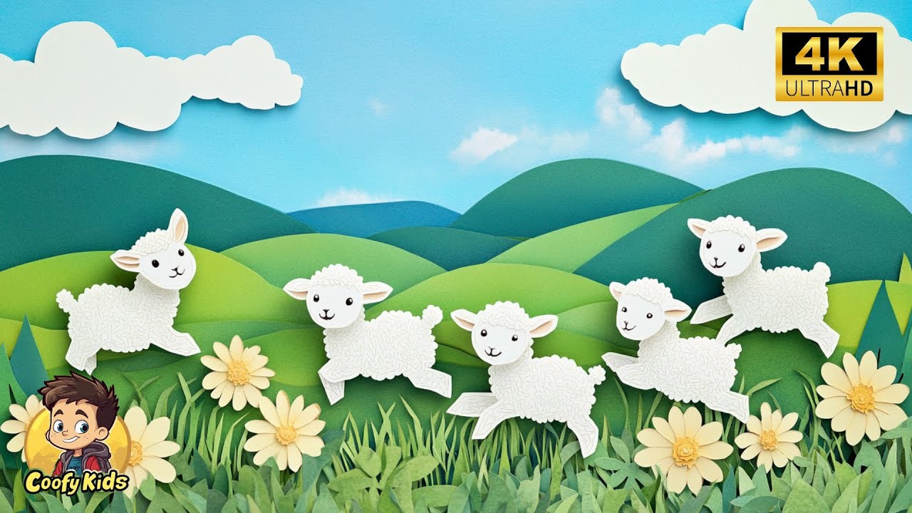 Five Little Lambs | Cute Nursery Rhyme with Fun Lamb Adventure! - YouTube