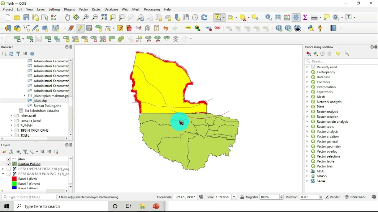 Membuat Atribut Table, Hitung Luasan, Panjang dan Keliling pada QGIS ...