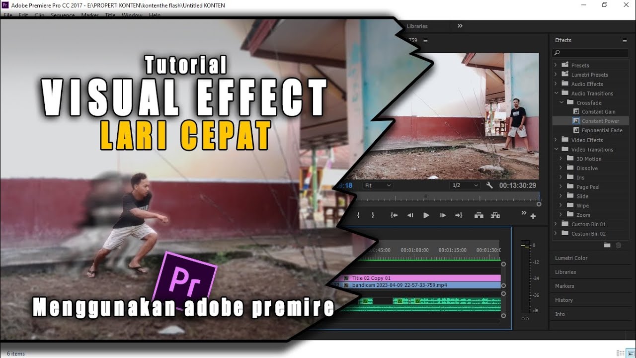 Cara membuat effect lari cepat menggunakan adobe premiere | #tutorial # ...