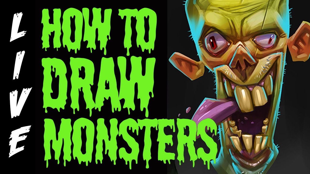 Lets Draw Monsters! Impromptu LIVE Stream! - YouTube