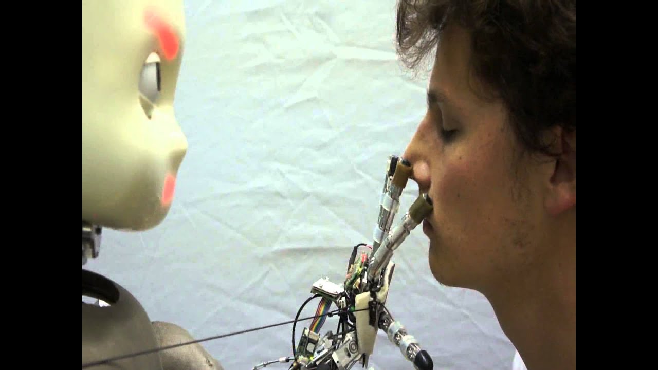 Icub exploring a human face - YouTube