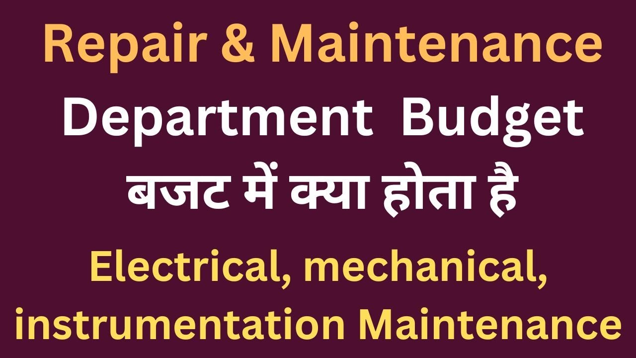Repair and maintenance budget of maintain and restore machine equipment ...