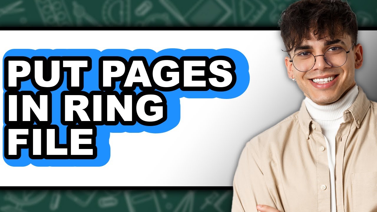 How to Put Pages in Ring File - Step by Step - YouTube
