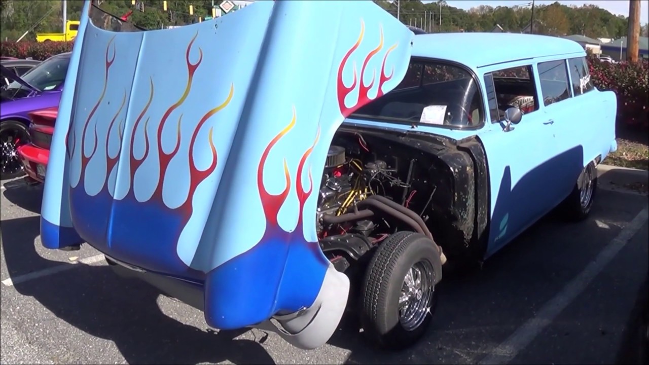 1955 Chevy Hot Rod Wagon Dreamgoatinc Classic Video - YouTube