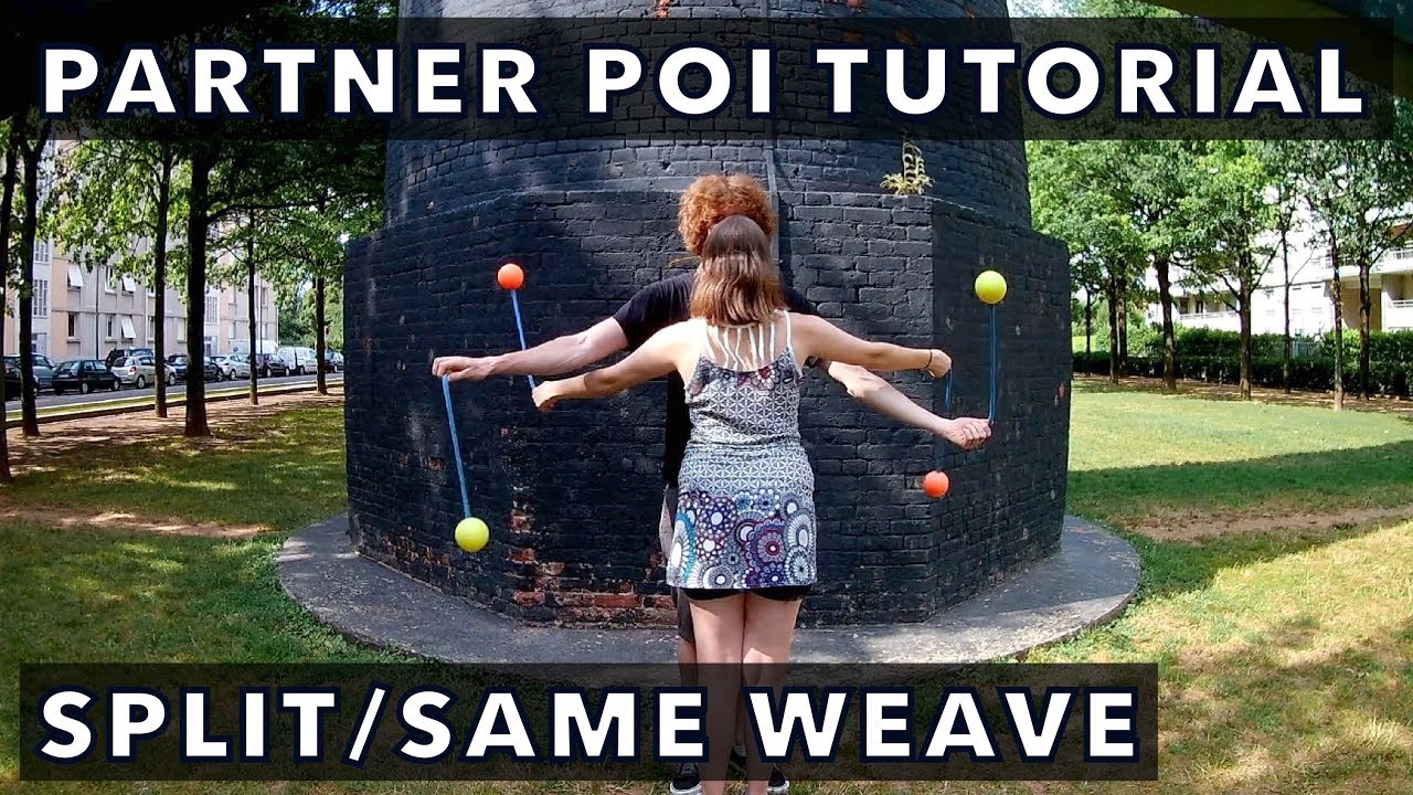 Beginner Partner Poi Tutorial: Split/Same Weave - YouTube