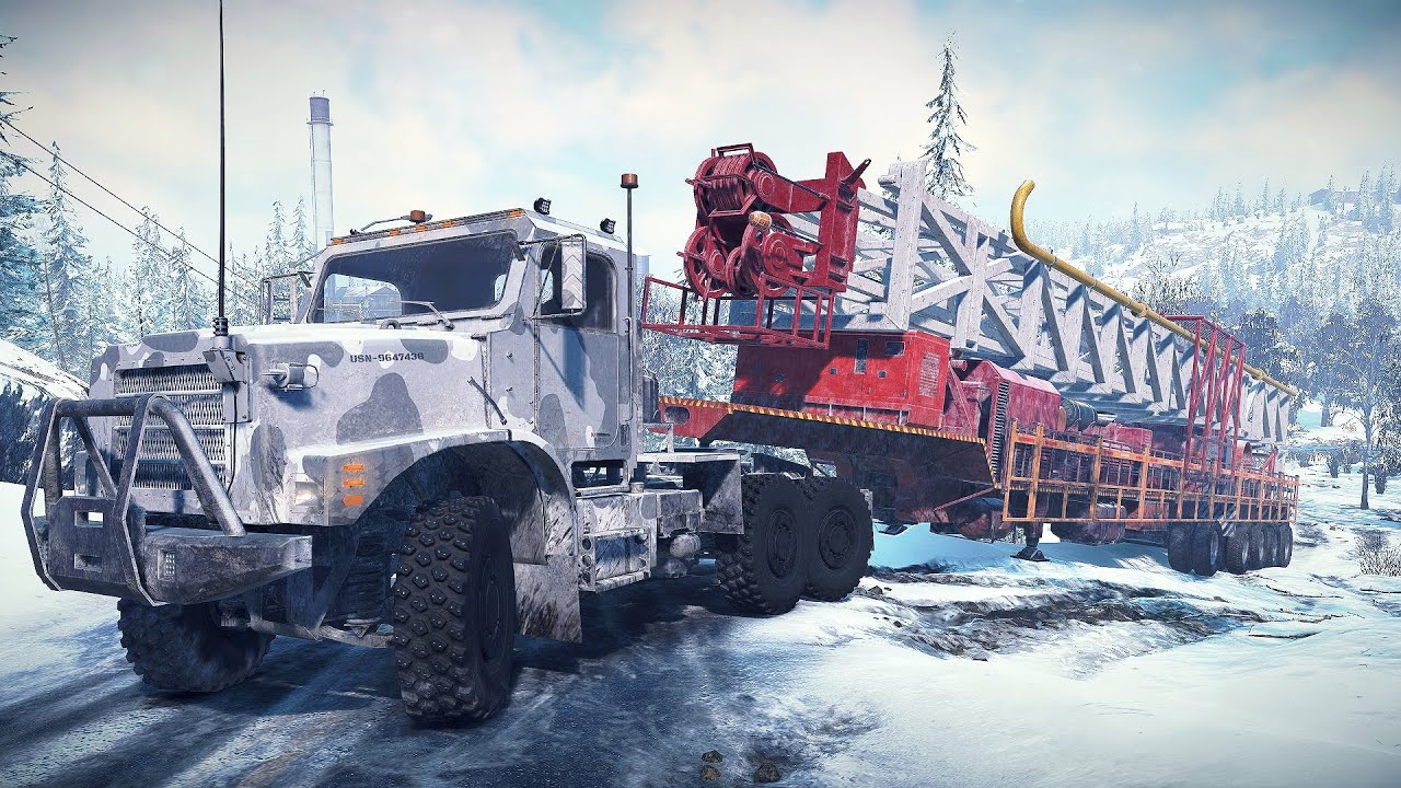 Snow Runner | Oil Rig Tower Delivery | POV G29 Driving - YouTube
