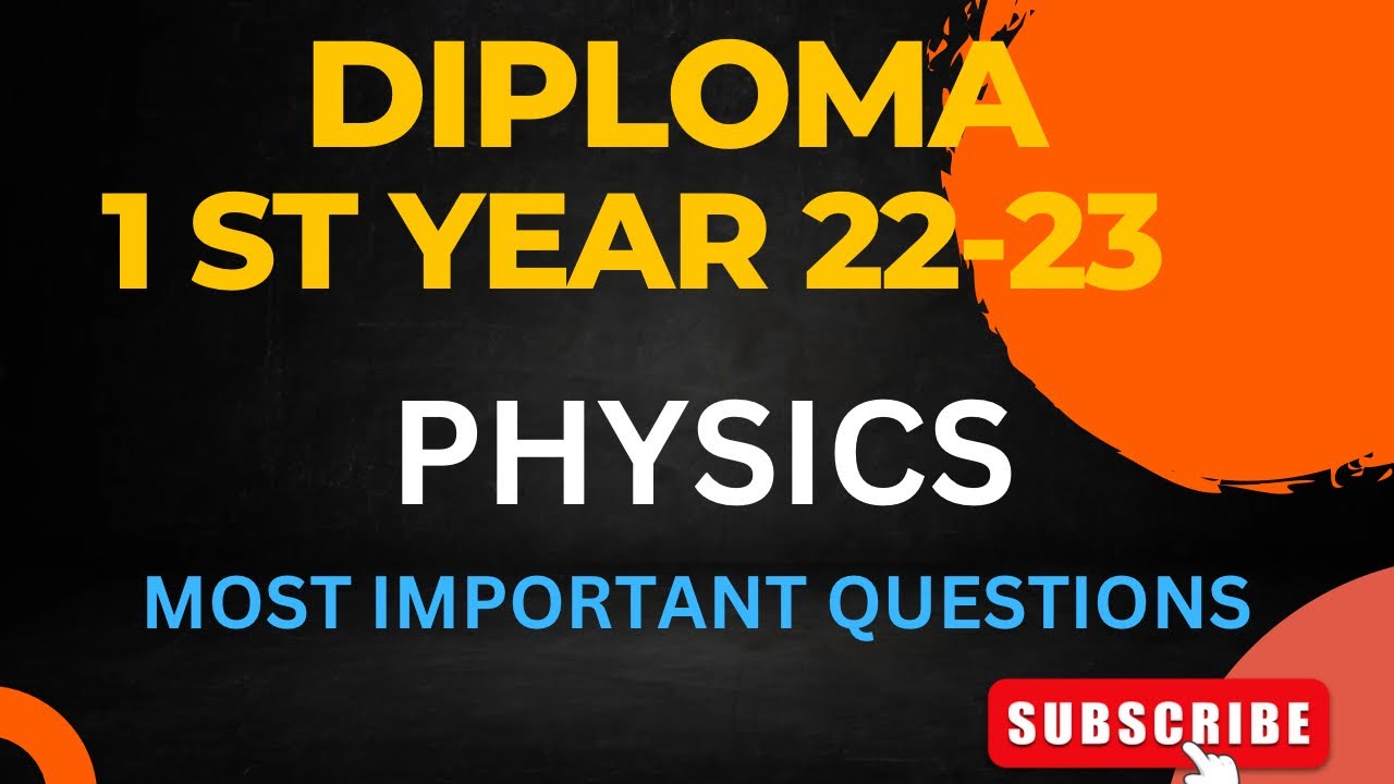 Diploma 1st year physics ,#Diploma physics 1 year in telugu - YouTube