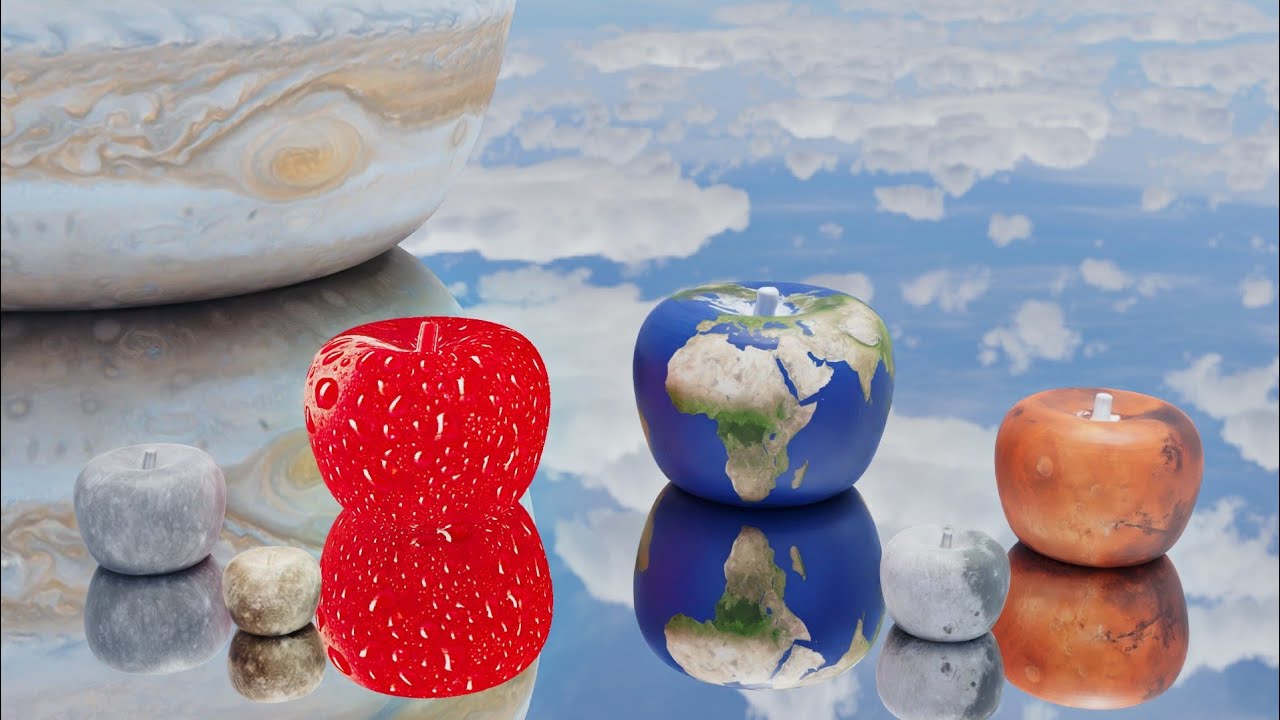 Apple planet bouncing | Solar System Planet Size Comparison 3D - YouTube