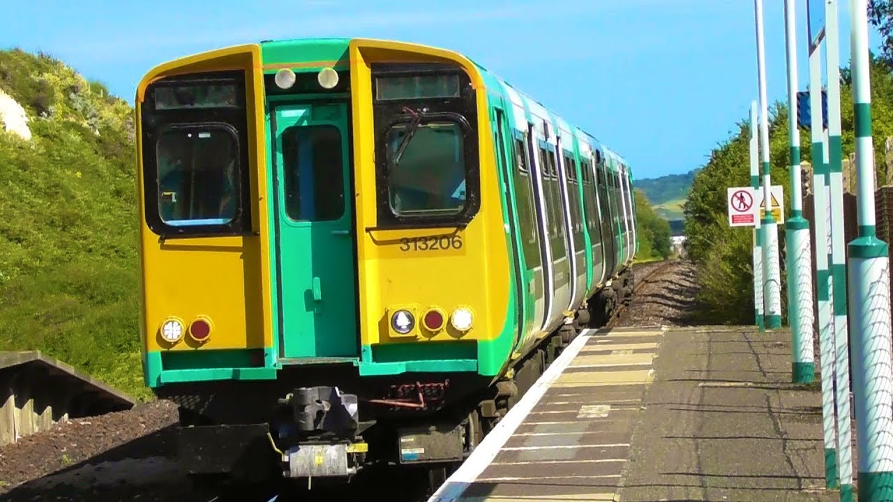 Southern Class 313/2 - 313206 Arrives At Bishopstone For Brighton - YouTube