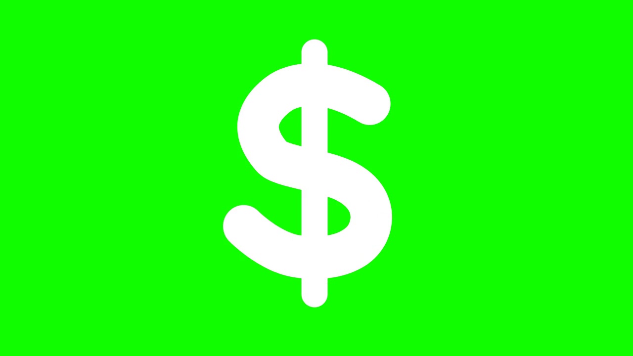 Animated Money Symbol GREEN SCREEN - YouTube