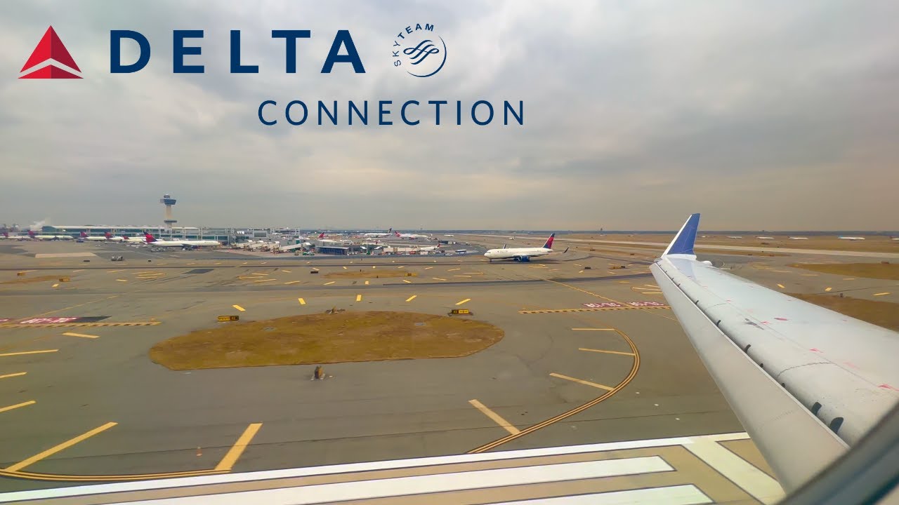 Delta Connection (Endeavor Air) Mitsubishi CRJ-900LR Landing New York ...