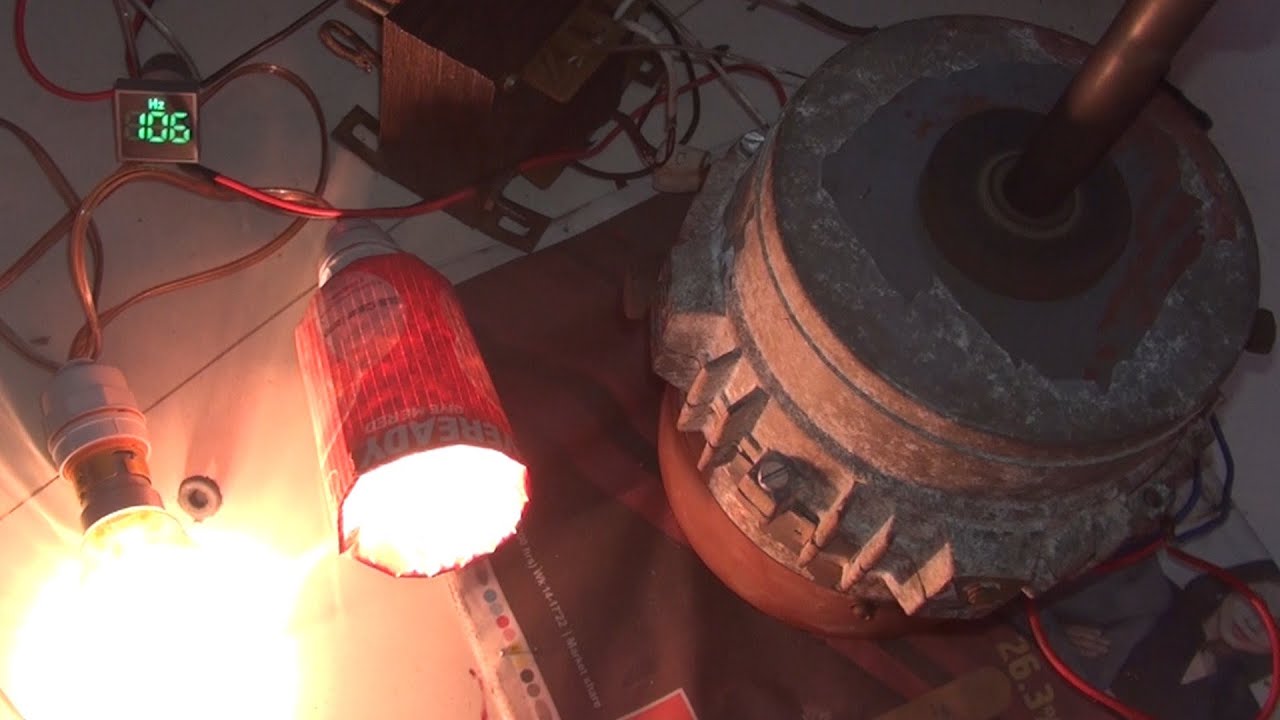 200 Watt DIY Alternator Generator from Cooler Motor - YouTube