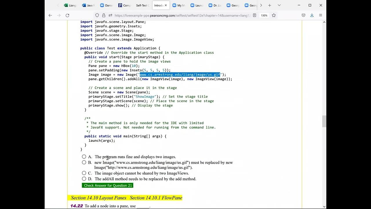 Daniel Liang Java Chapter 14 Multiple Choice Questions Part 2 - YouTube