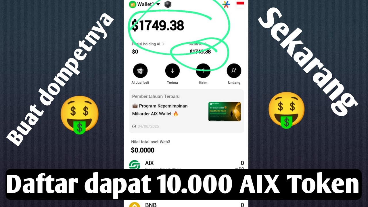 AIX WALLET !!!! Cara buat AIX WALLET sampai mendapatkan 10.000 Token AIX seharga $1900 teman ...