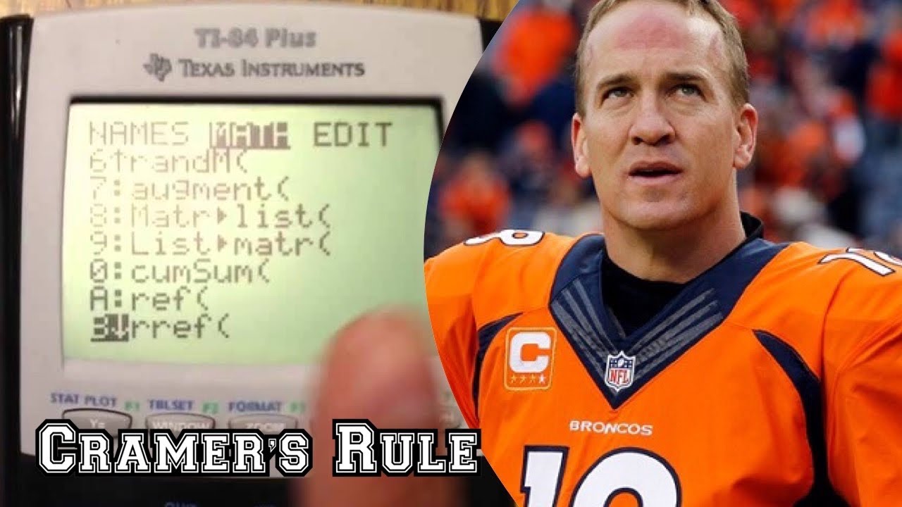 Peyton Manning Teaches Cramer's Rule - YouTube