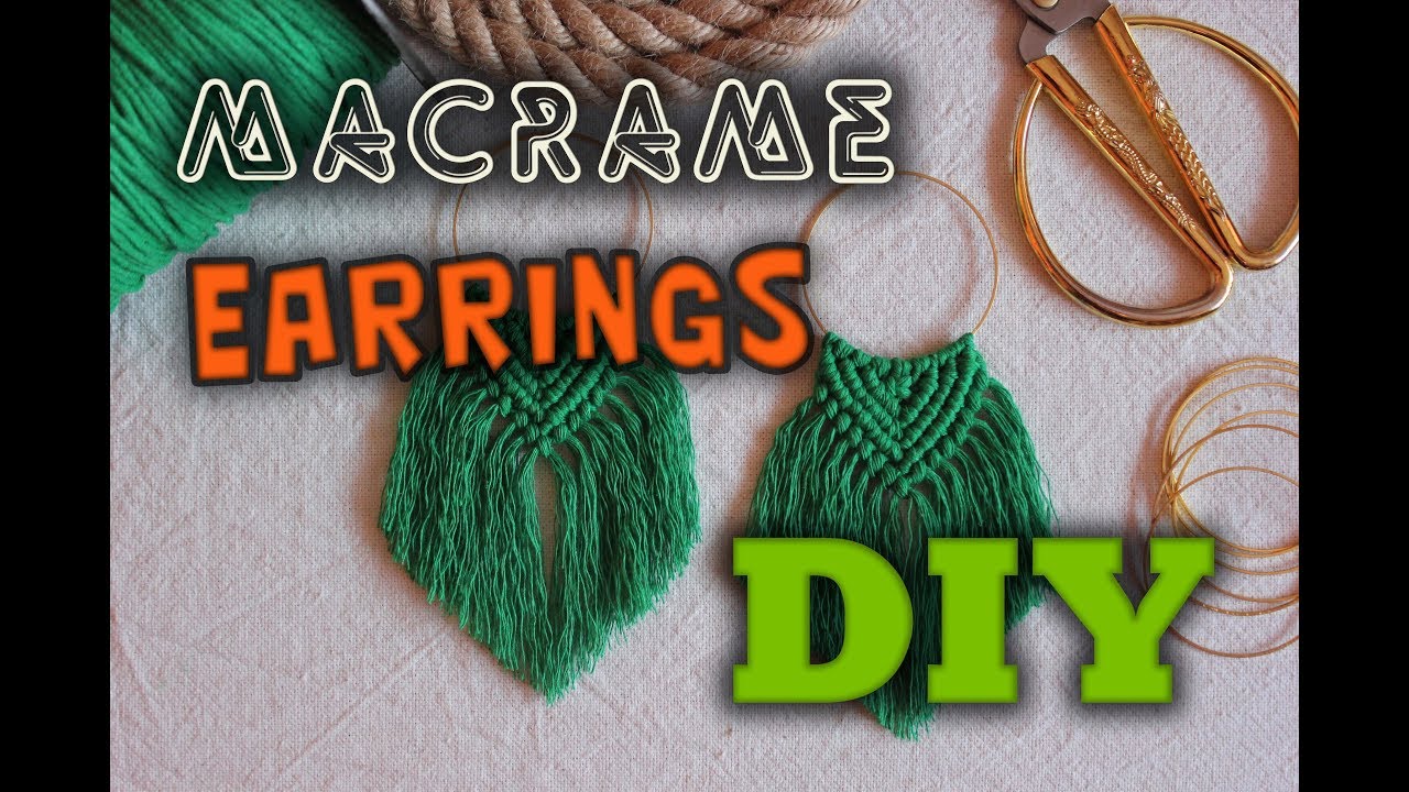 Macrame earrings Tutorial | DIY earrings - YouTube