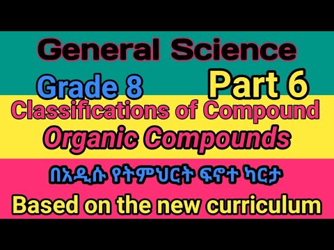 General Science Grade 8Classifications of Organic Compounds based on ...