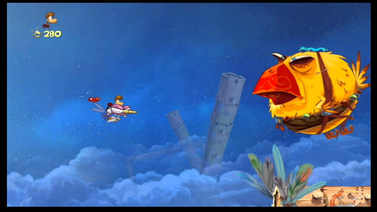 Rayman Origins Boss 1 - Boss Bird - YouTube