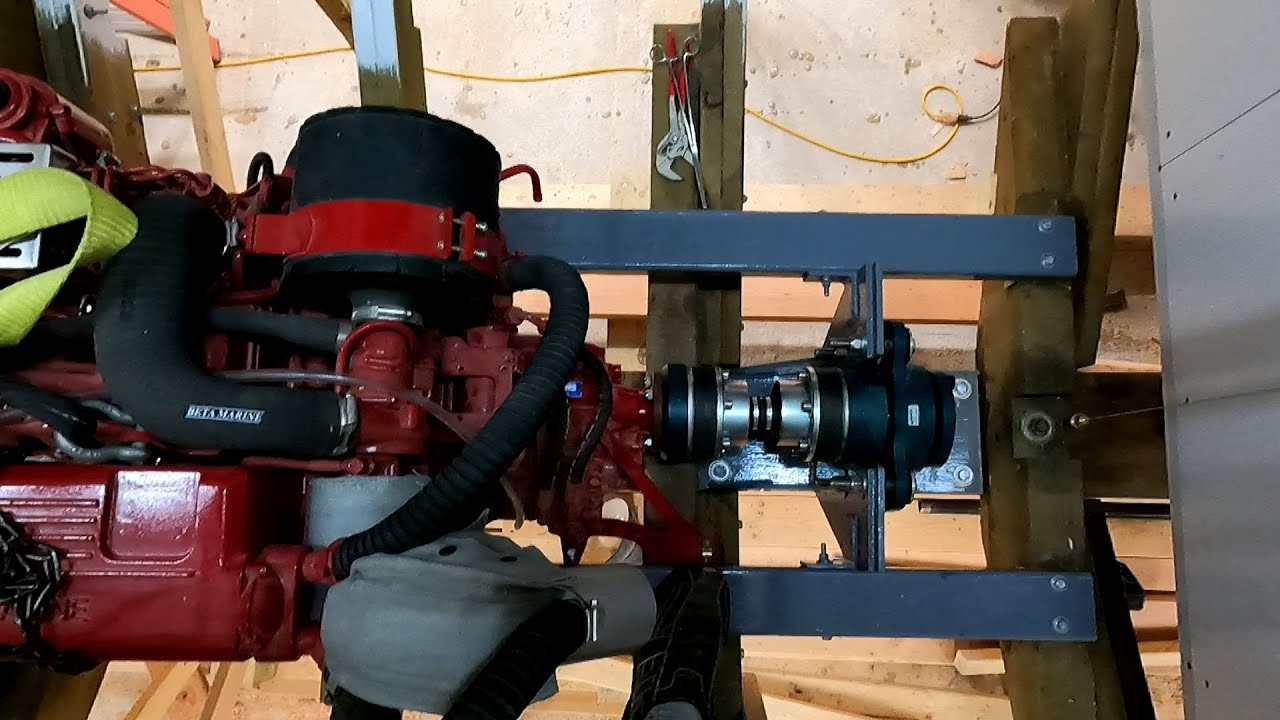 Engine and Aquadrive Installed - YouTube