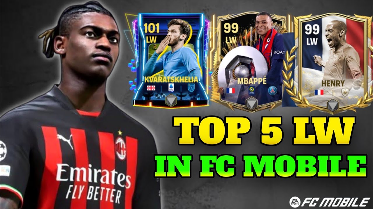 TOP 5 LW IN FC MOBILE 🤫 BEST LEFT WINGER IN FC MOBILE 24 | RKFCMOBILE ...