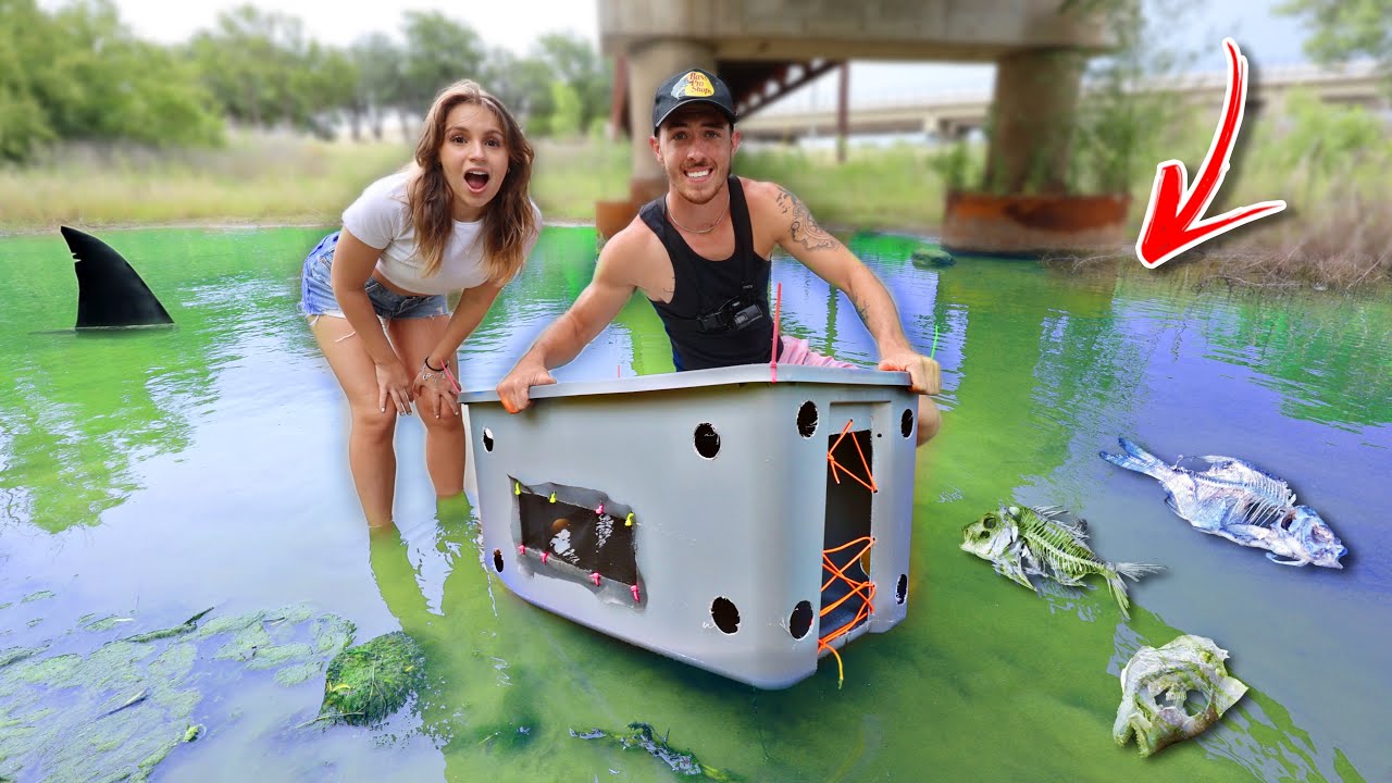 We made a MASSIVE fish trap to get this River Monster (no budget) - YouTube