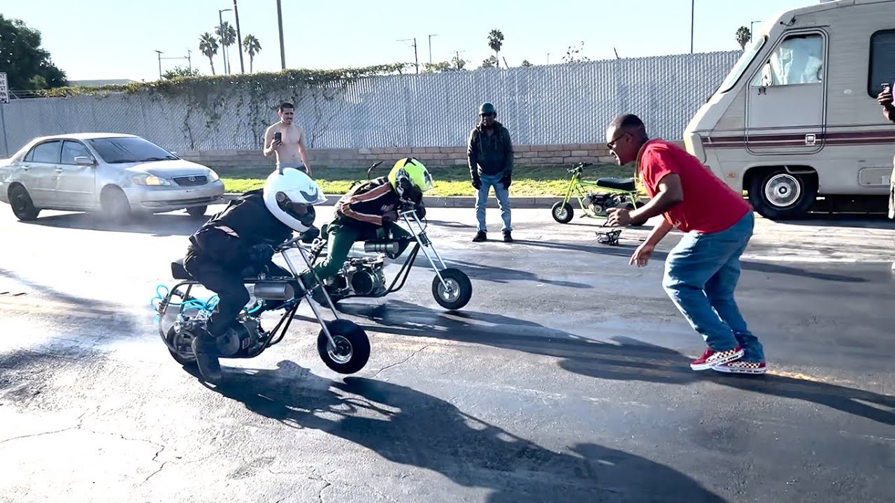 $3,000 MINI BIKE GRUDGE RACE FAST LANE RACING VS ANTELOPE VALLEY RACING ...