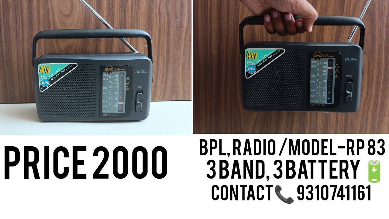 sold out (9310741161) BPL Model RP 83 Radio 3 band 3 battery🔋 - YouTube