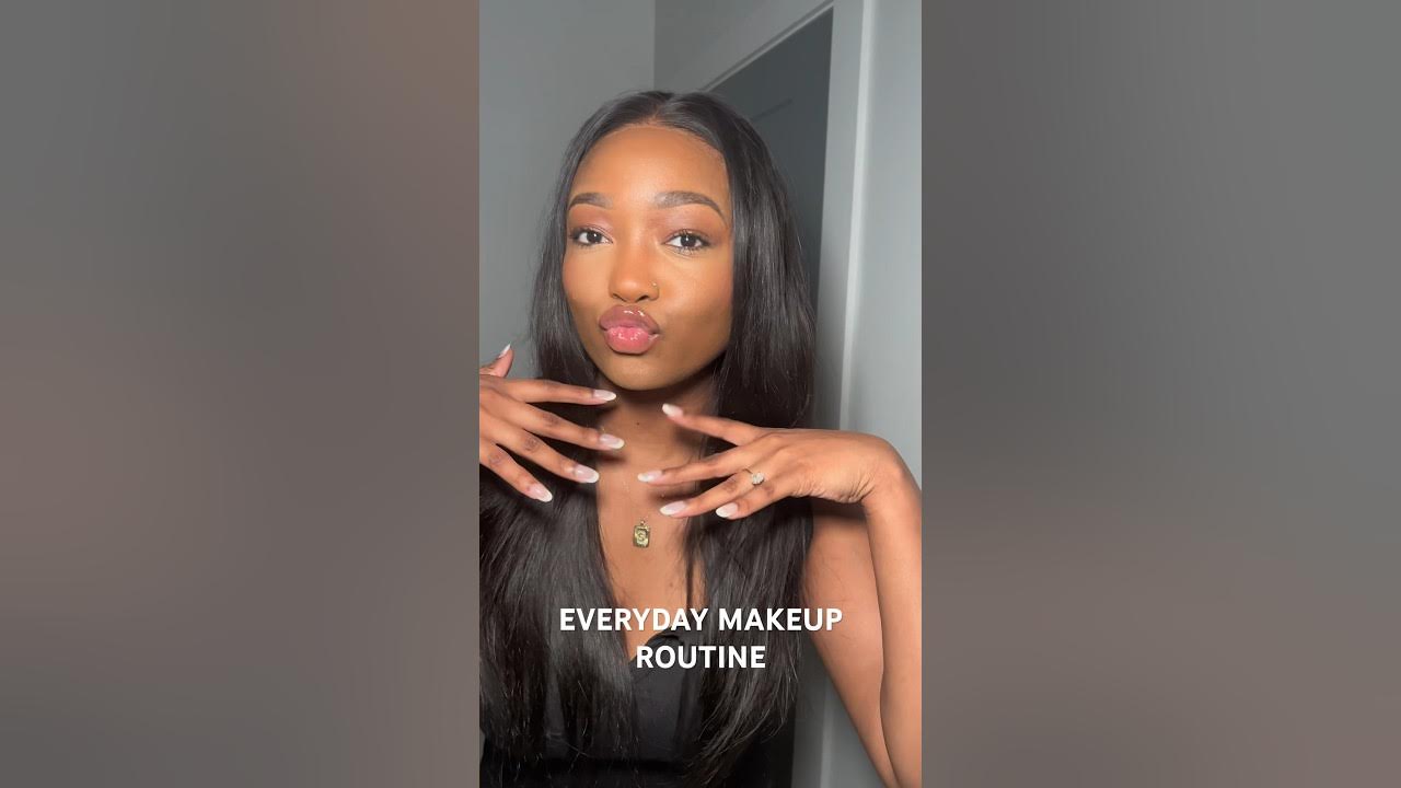Easy everyday makeup routine🩷 #beauty #makeup #makeuptutorial #lipgloss #grwm #getreadywithme ...
