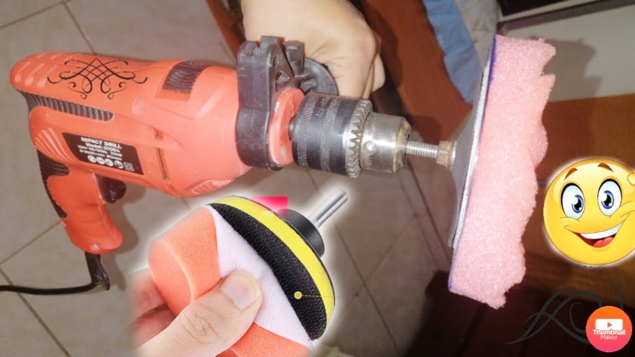 cómo hacer una pulidora con mi taladro - YouTube