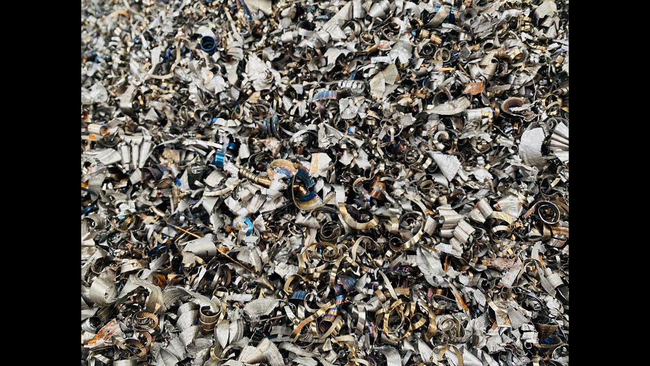 Metal Chip SHREDDER | Metal Chip Recycling Line - YouTube