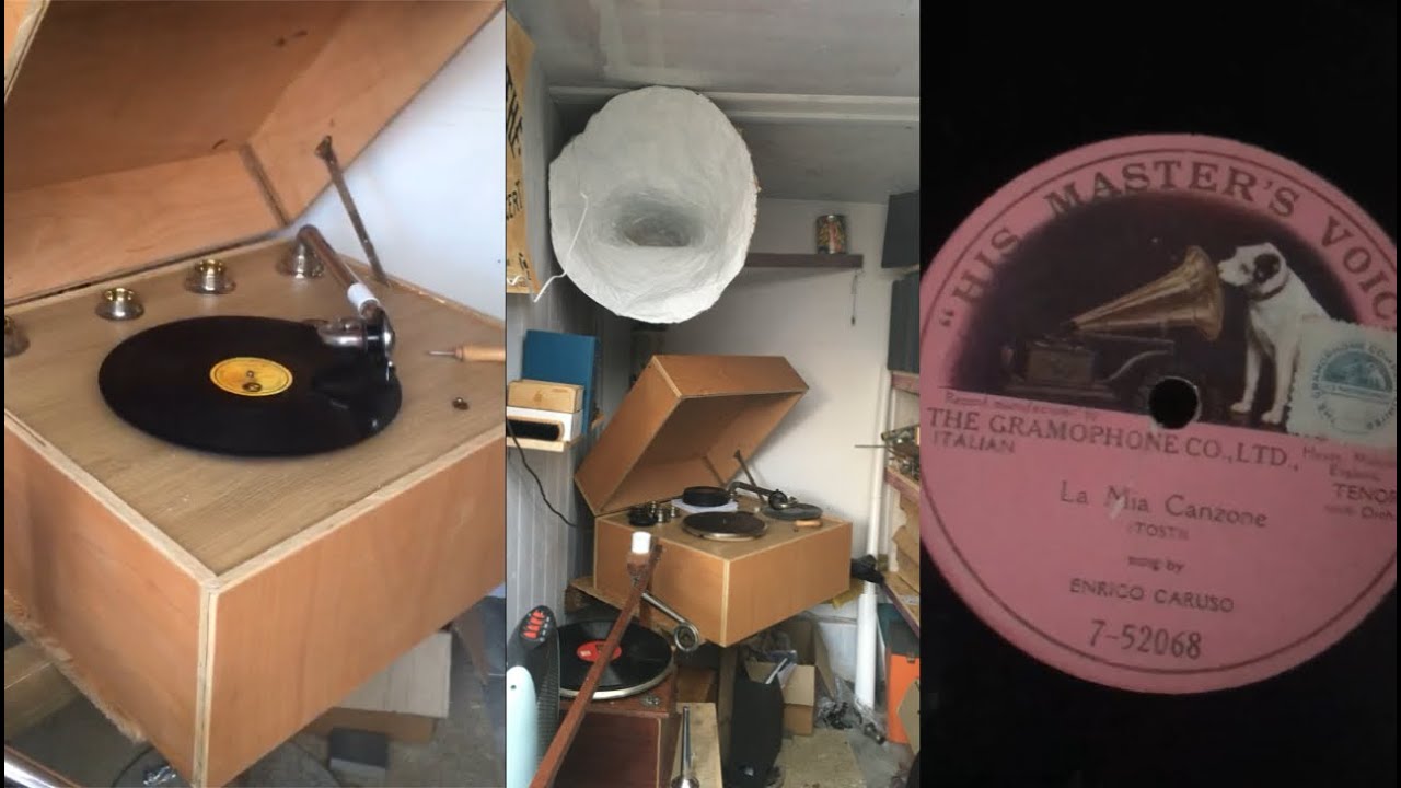 my homemade emg / expert gramophone demonstration! - YouTube