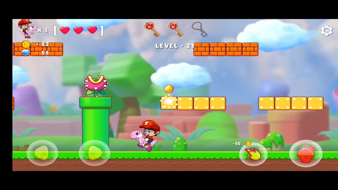 Pink Dinosaur. Super Mano Run Bros. Mario. Level 21.Voice recording ...