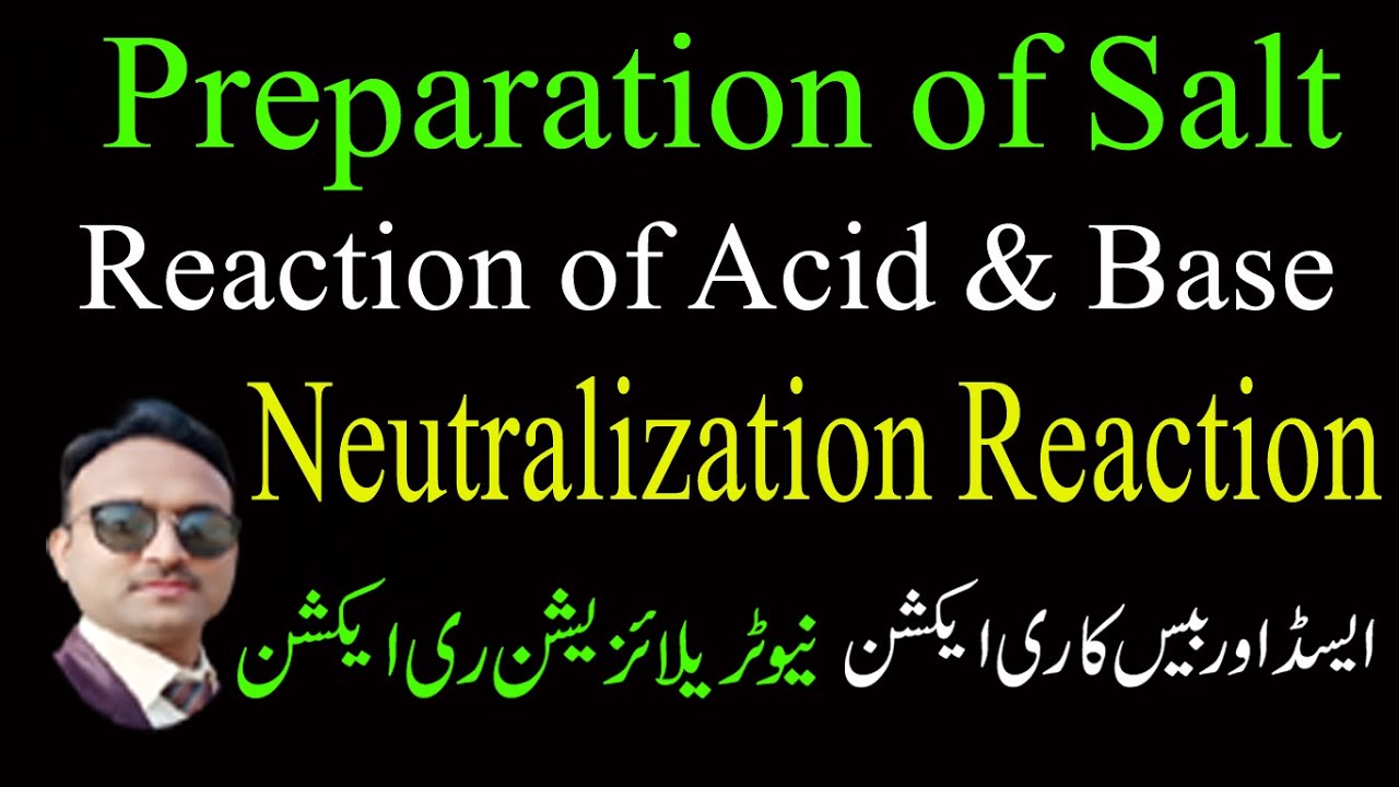 Soluble salts - Neutralization Reaction - Reaction of an acid and base ...