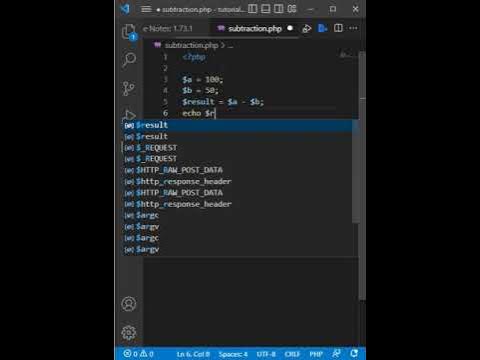Subtraction in PHP - YouTube