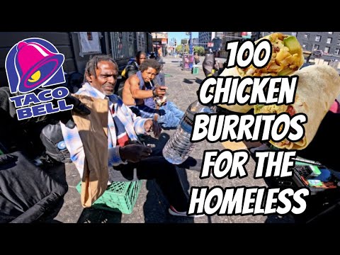 Making 100 Chipotle Chicken Burritos for the Homeless People ! - YouTube
