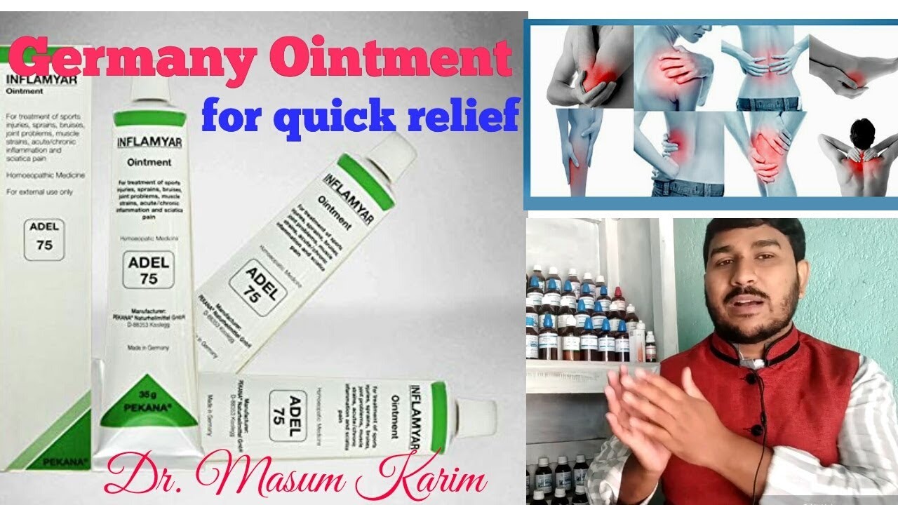 German Homoeopatic Ointment,Adel75,quick relief for Injury,Arthritis ...