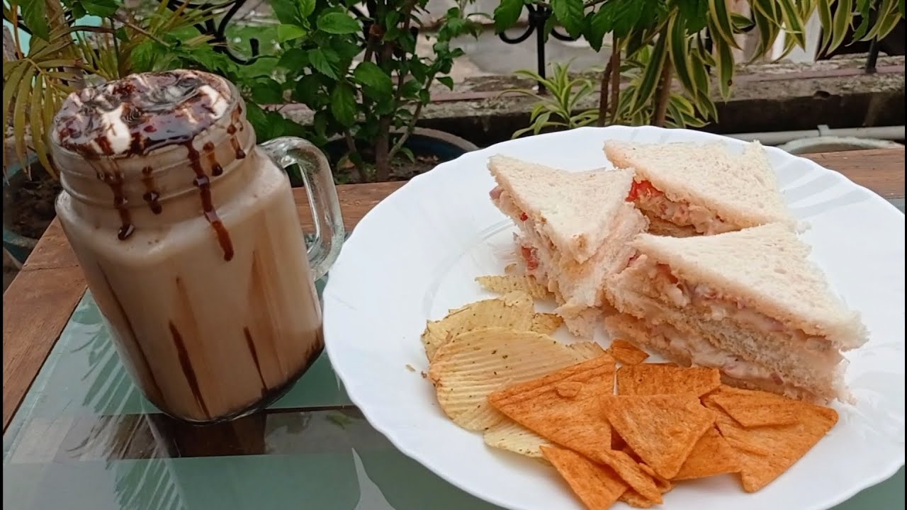 Cafe Style Sandwich & Cold Coffee Recipe | Sandwich Recipe | Cold ...