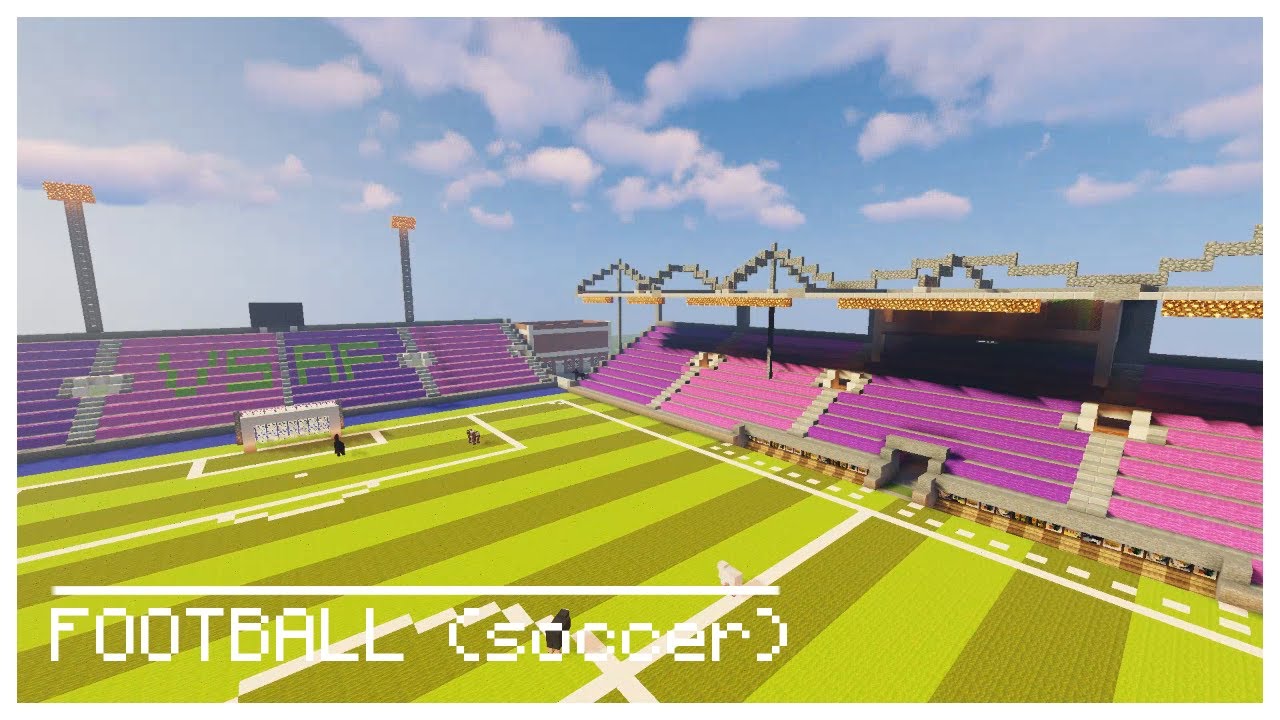 Minecraft Timelapse - Football Stadium #1 (my design) - YouTube
