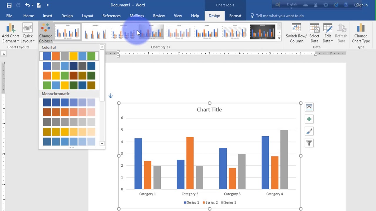 Microsoft word 16 full tutorial part 12 (chart) in Bangla - YouTube