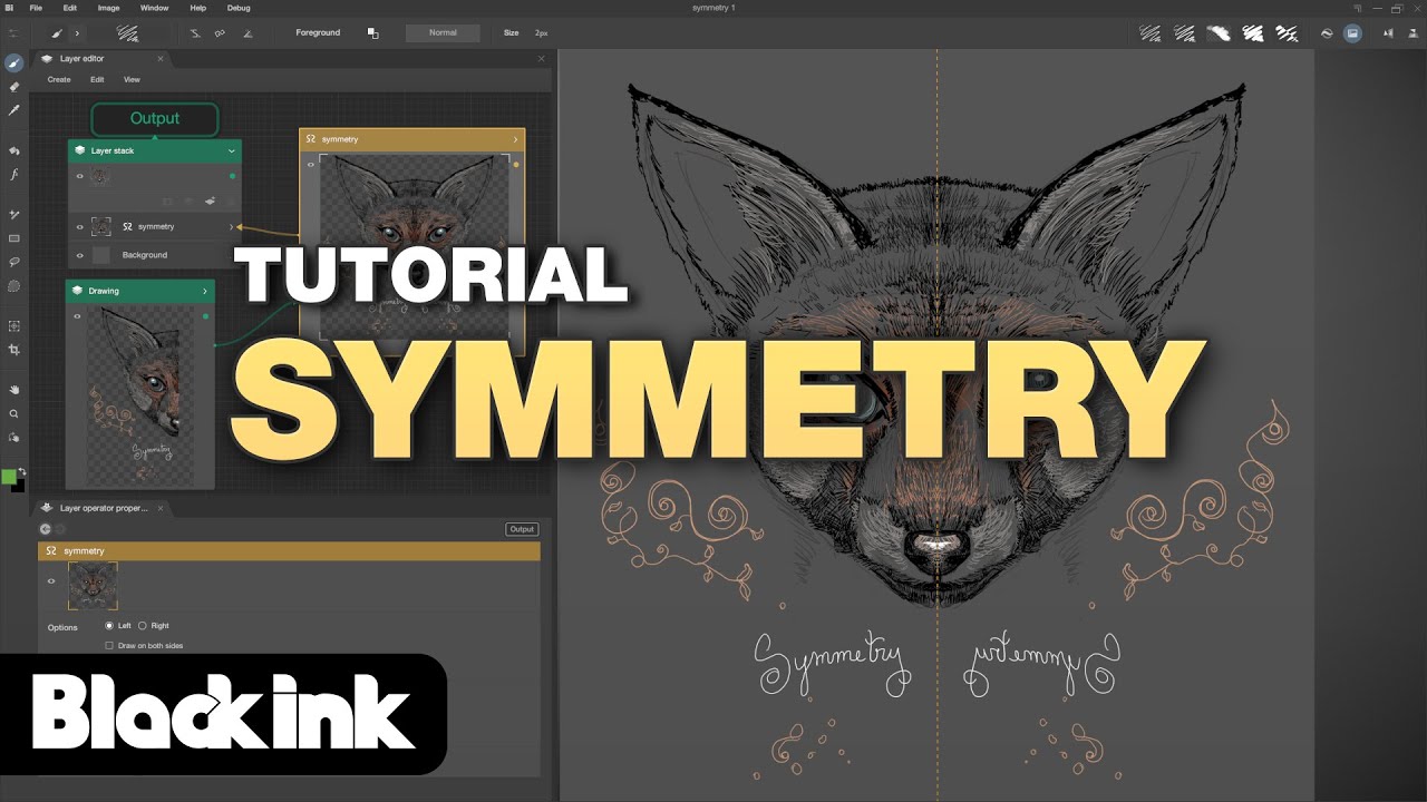 Black Ink Tutorial - Symmetry operator - YouTube