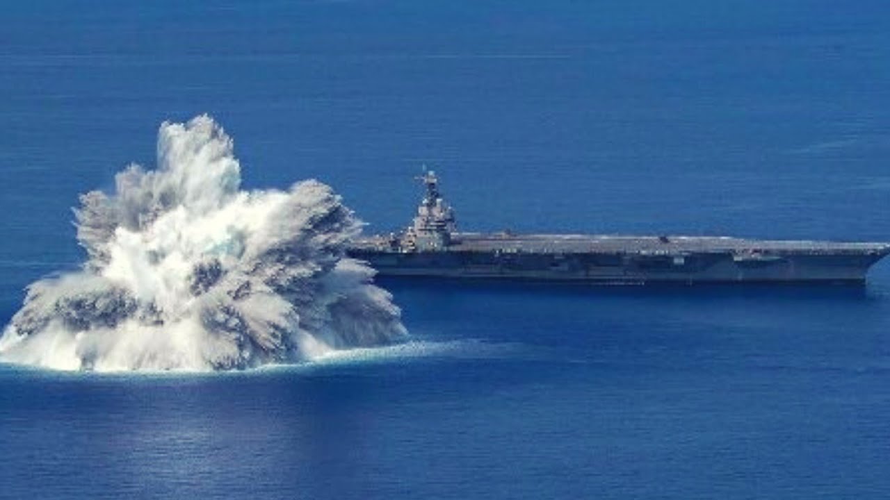 U.S. Navy fires thousands of pounds of explosives near USS Gerald R ...