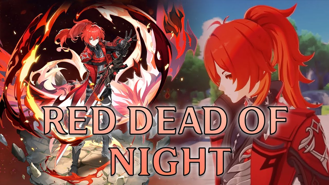 DILUC TAKES ON TEYVAT (RED DEAD OF NIGHT DILUC SKIN SHOWCASE) - YouTube